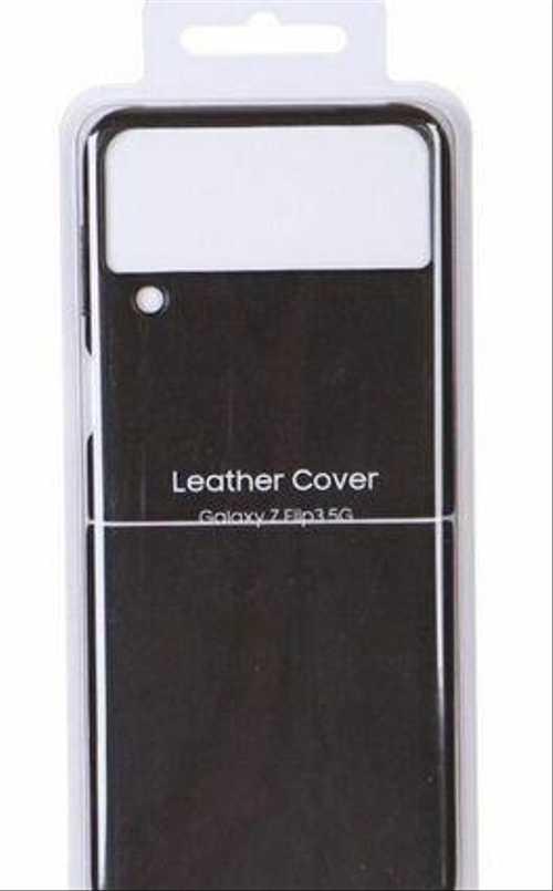 Чехол кожанный Samsung Flip3 Leather Cover Black