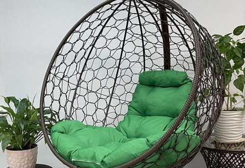 Садовое подвесное кресло кокон «Круг» с ротангом