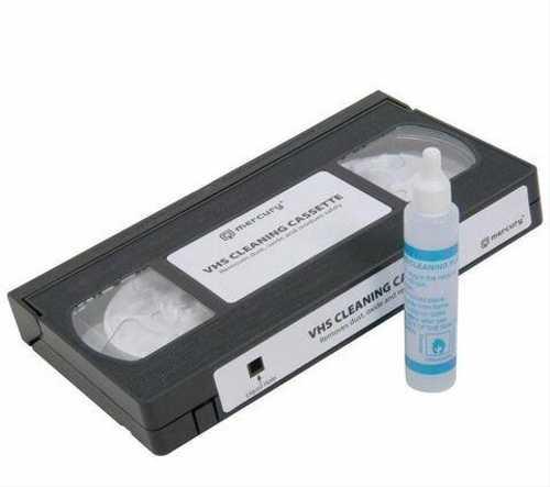 Чистящая кассета влажного типа очистки VHS видео