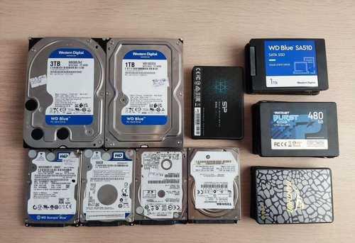 HDD и SSD на восстановление запчасти