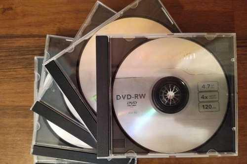 Компакт диски чистые в коробках dvd-rw