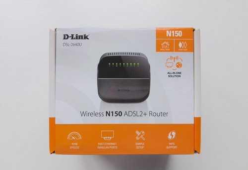 Wi-Fi роутер D-Link беспроводной N150 adsl2