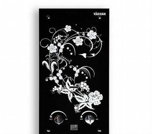 Газовая колонка VilTerm S10 Glass «Белые цветы»
