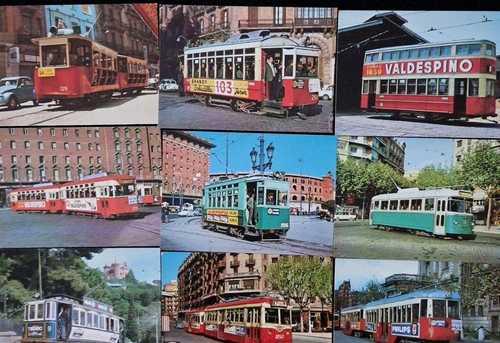 Почтовые открытки трамваи