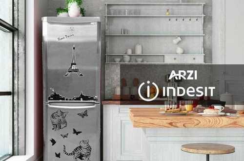 Холодильник Indesit металлик 200 см