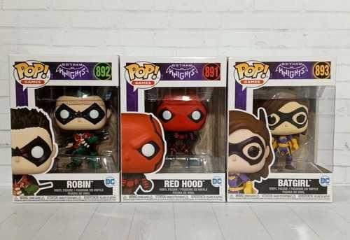 Funko Pop Red Hood, Robin, Batgirl Gotham knights