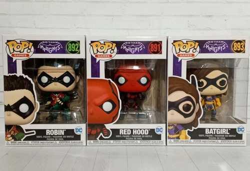 Funko Pop Red Hood, Robin, Batgirl Gotham knights