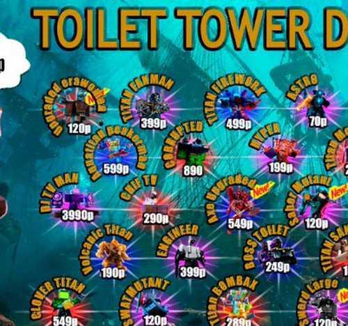 Юниты Toilet Tower Defense/ Юниты TTD