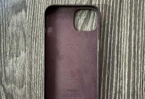 Чехол MagSafe кожаный для iPhone 13, Тёмная вишня