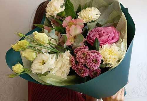 Букет цветов альстромерия и роза Доставка цветов и