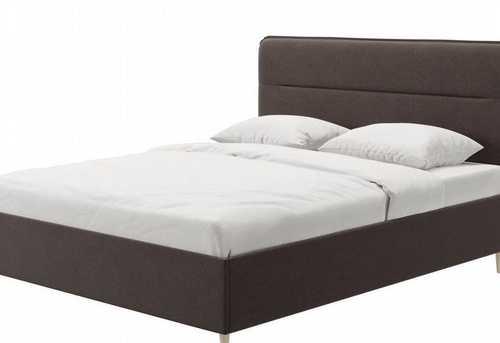 Двухспальная кровать коричневая