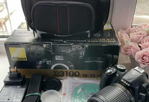 Зеркальный фотоаппарат Nikon D3100 + обьектив