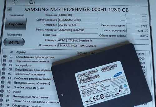 Ssd Samsung PM851-series 128GB