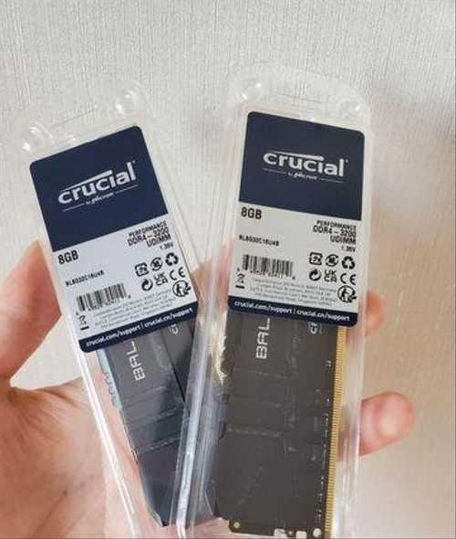 Оперативка Crucial Ballistix DDR4 3200 2x8gb