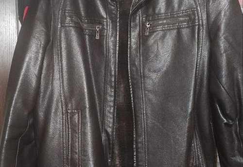 Кожаная куртка мужская 54 56 коричневая