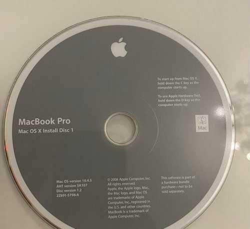 Установочный диск Mac OS X 10.4 Tiger