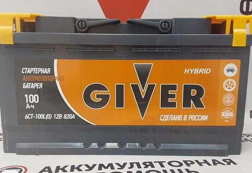 Аккумулятор Giver Hybrid 100Ah. Прямая полярность