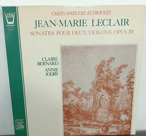 Jean-Marie Leclair "Сонаты для двух скрипок" винил