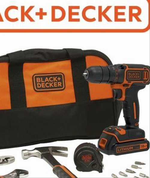 Дрель-шуруповерт black+decker bdcdc18htsa Новый