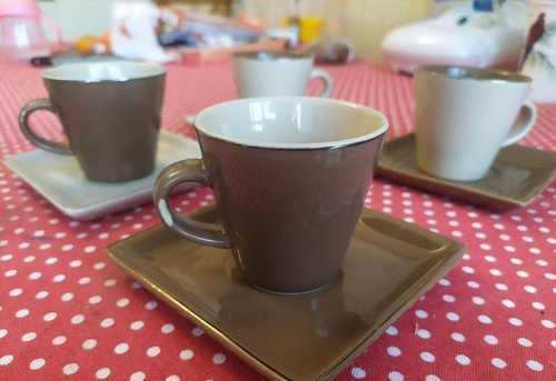 4 керамические кофейные пары La Redoute