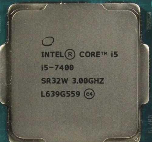 Процессор CPU Intel Core i5-7400 3 GHz/4core/svga HD Graphics 630/1 6Mb/65W/8 GT/s LGA 1151