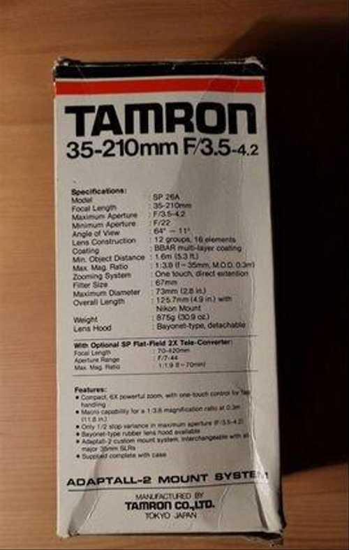 Tamron SP adaptall-2 35-210/3.5-4.2