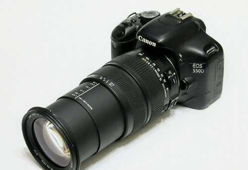 Canon 550d +18-200(Пробег 39т.к.)
