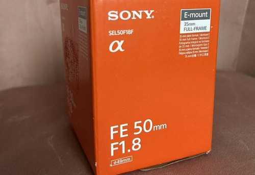 Объектив Sony fe 50 mm f 1.8 (для Sony E) новый