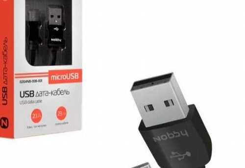 Дата-кабель Nobby Practic microusb Черный (плоский