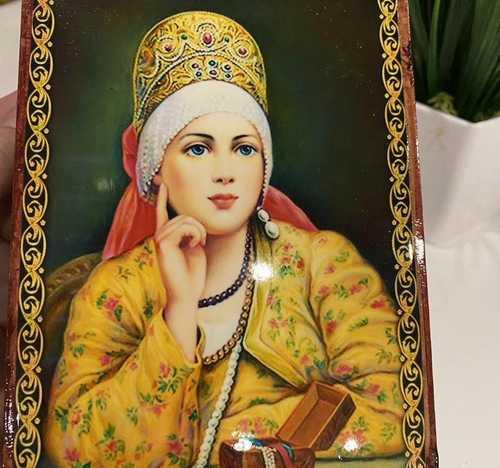 Шкатулка барышня, русский сувенир, подарок