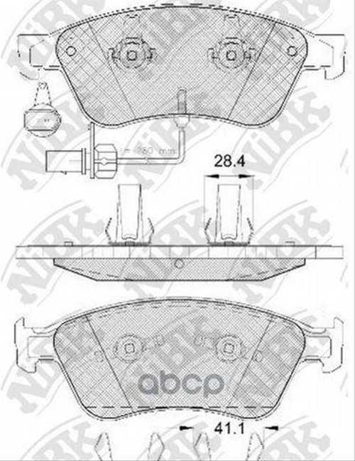Колодки тормозные дисковые PN0351W NiBK