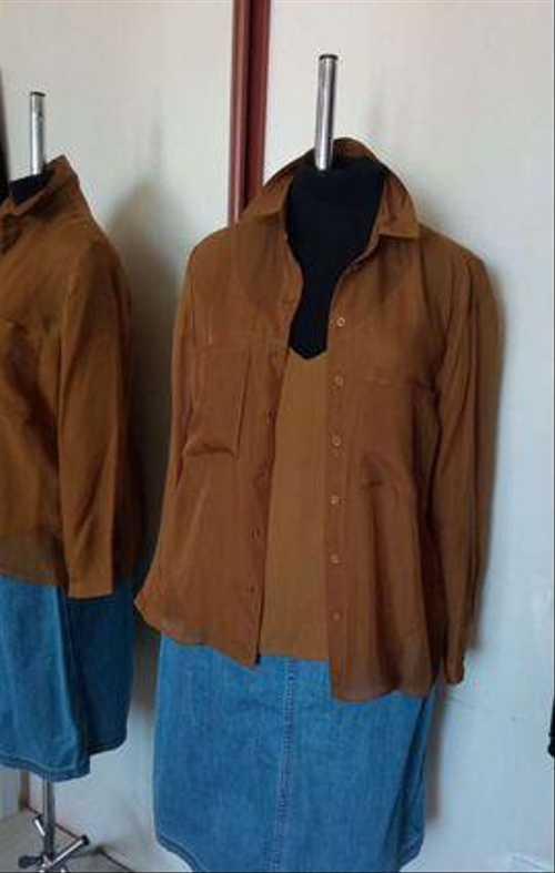Новая блуза, рубашка Massimo Dutty шёлковая