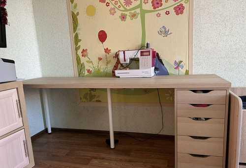 Стол IKEA lagkapten alex 200 с тумбой