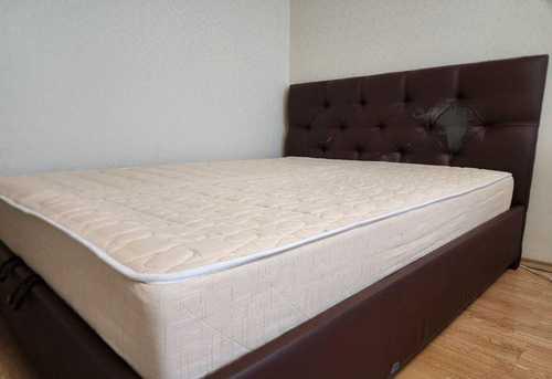 Кровать двуспальная 160х200 с матрасом бу Аскона
