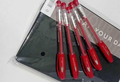 Ручки гелевые красного цвета
