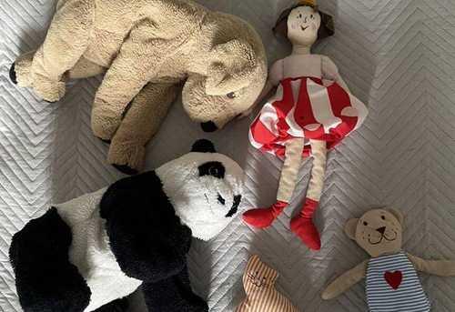 Мягкие игрушки из IKEA панда, кот