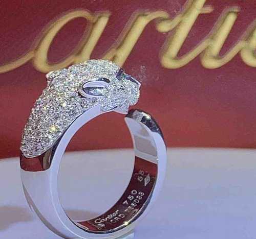 Кольцо Panthère de cartier из белого золота 1,24ct