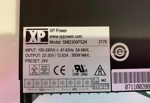 Блок питания XP Power SMD300PS24 24V 14A 300W