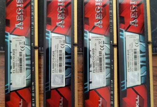 Оперативная память Gskill ddr3 1600mhz 4х4gb