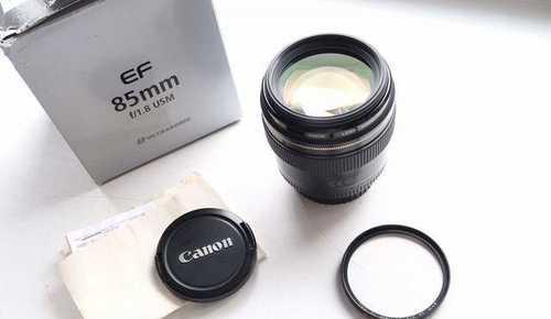 Объектив Canon EF 85 f1.8 USM (005) + фильтр B+W
