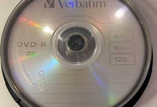 Оптический диск DVD-R Verbatim 4.7гб 16x, 10шт