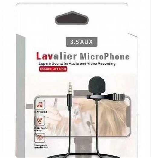 Микрофон петличный JH-043 Lavalier MicroPhone с AU