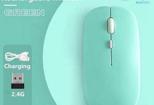 Беспроводная Bluetooth мышь Macoron зелёная