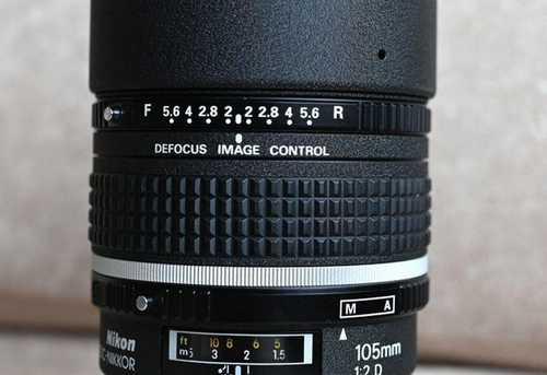 Продам объектив Nikon 105mm 2 D