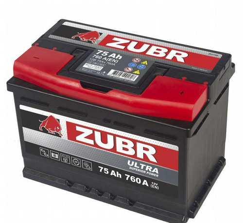 Белорусский аккумулятор Zubr Ultra 75 Ah Волга