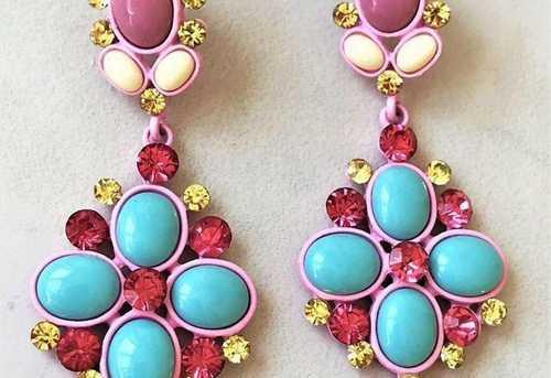 Серьги с кристаллами swarovski
