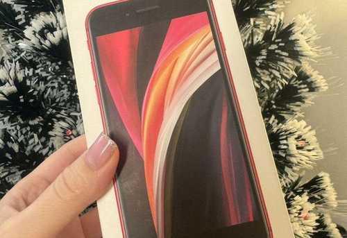 Коробка от iPhone SE 2020 64 gb, цвет-красный
