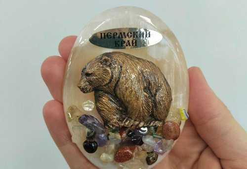 Магнит сувенирный с медведем/ Пермский сувенир