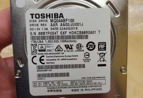 1 тб Внутренний жесткий диск Toshiba MQ04A HDD Б\У