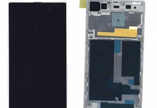 Модуль для Sony Xperia Z1 черный с белой рамкой